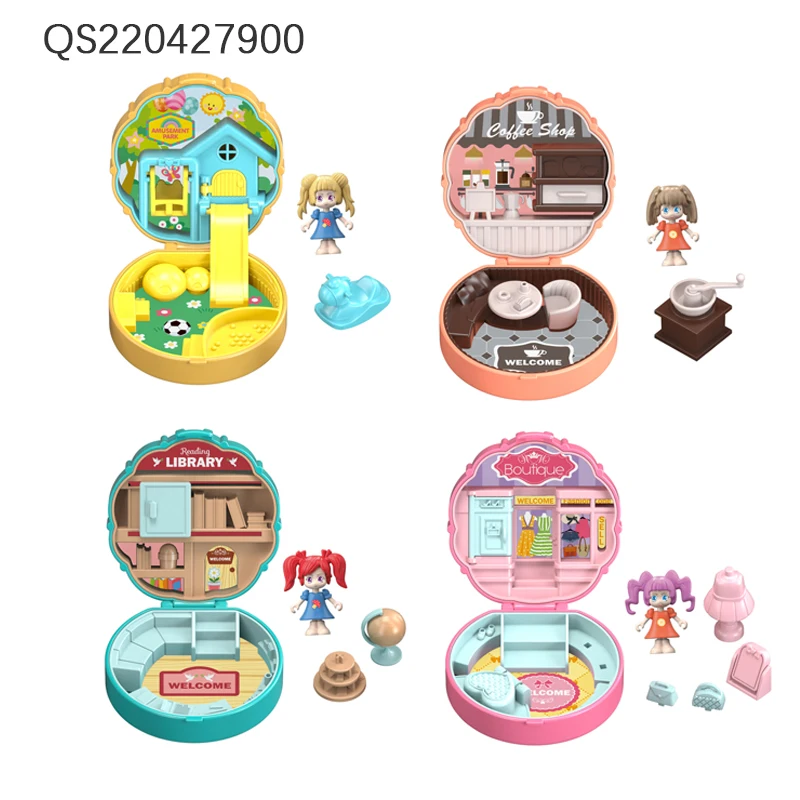 Qs Factory Kids Pretend Play House Game Toys 4 Style Plastic Fun Charm ...