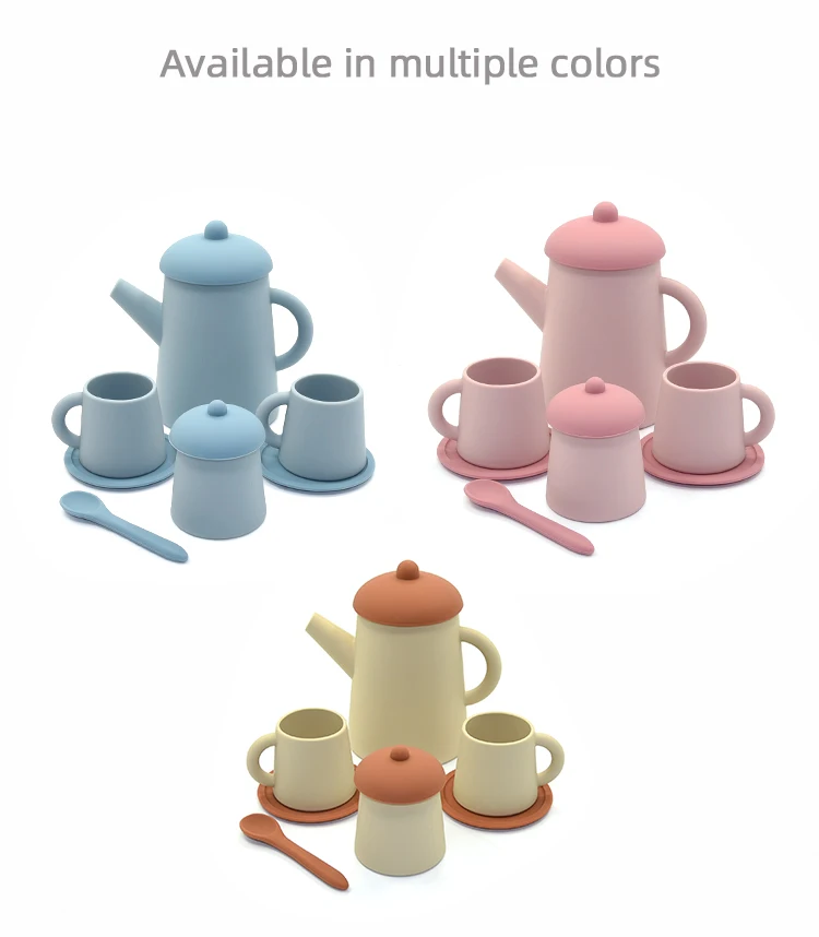 Silicone Tea Toys Set Toy Kitchen Pretend Play Children Role ...