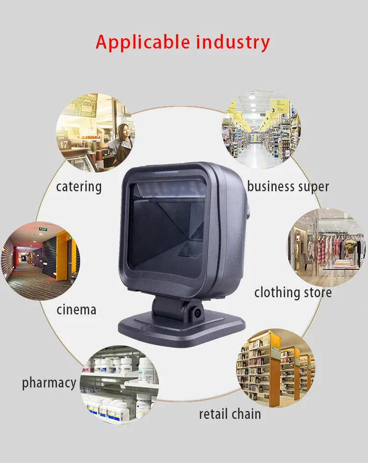 Mindeo Mp8600 Big Window1d 2d Qr Bar Code Reader High-speed Cashier ...