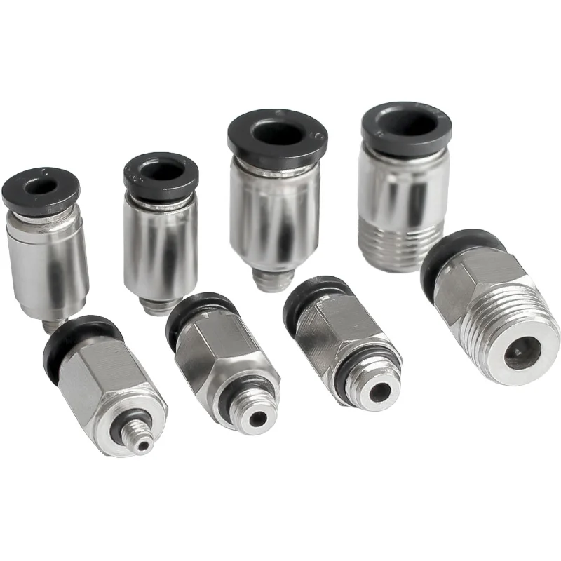 Poc Pneumatic Fittings Round With Inner Hexagon Hole Male Straight ...