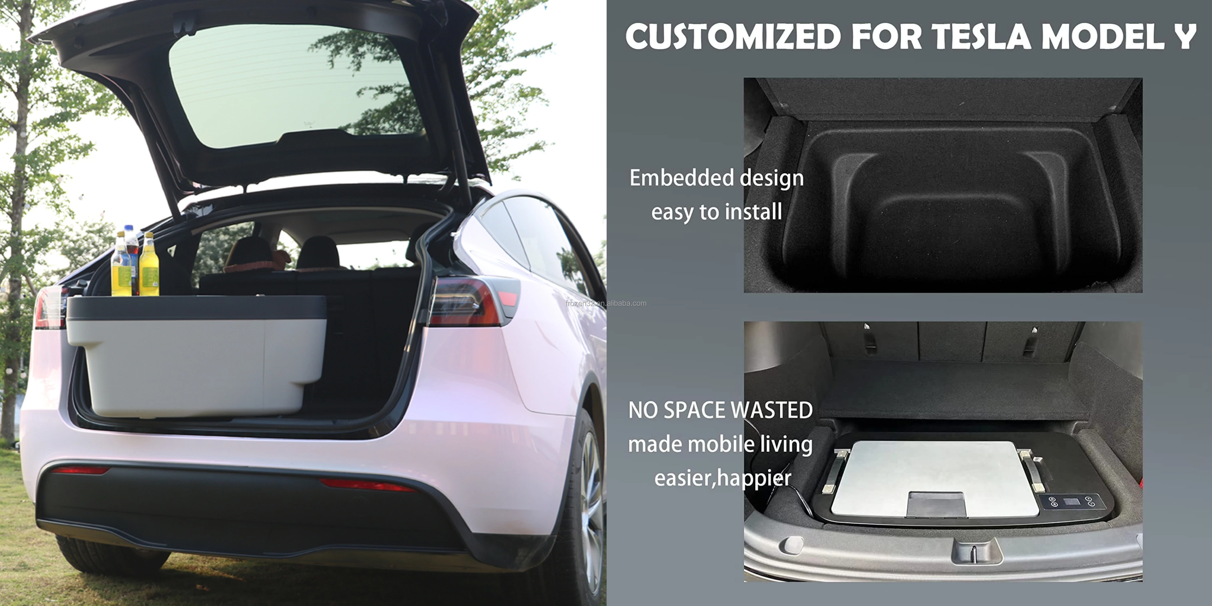 tesla Model Y Parts Car Fridge Freezer 12v Dc Refrigerator Cooler ...