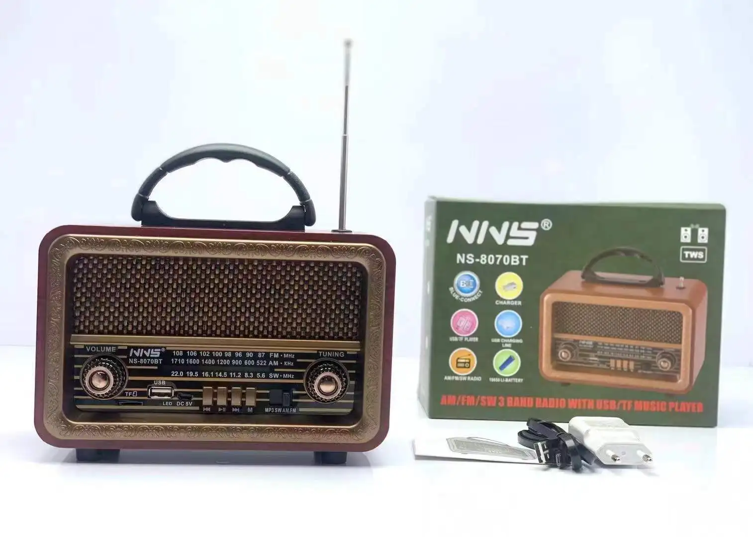 NNS NS-8070BT Radio - Classic Vintage with Modern Features