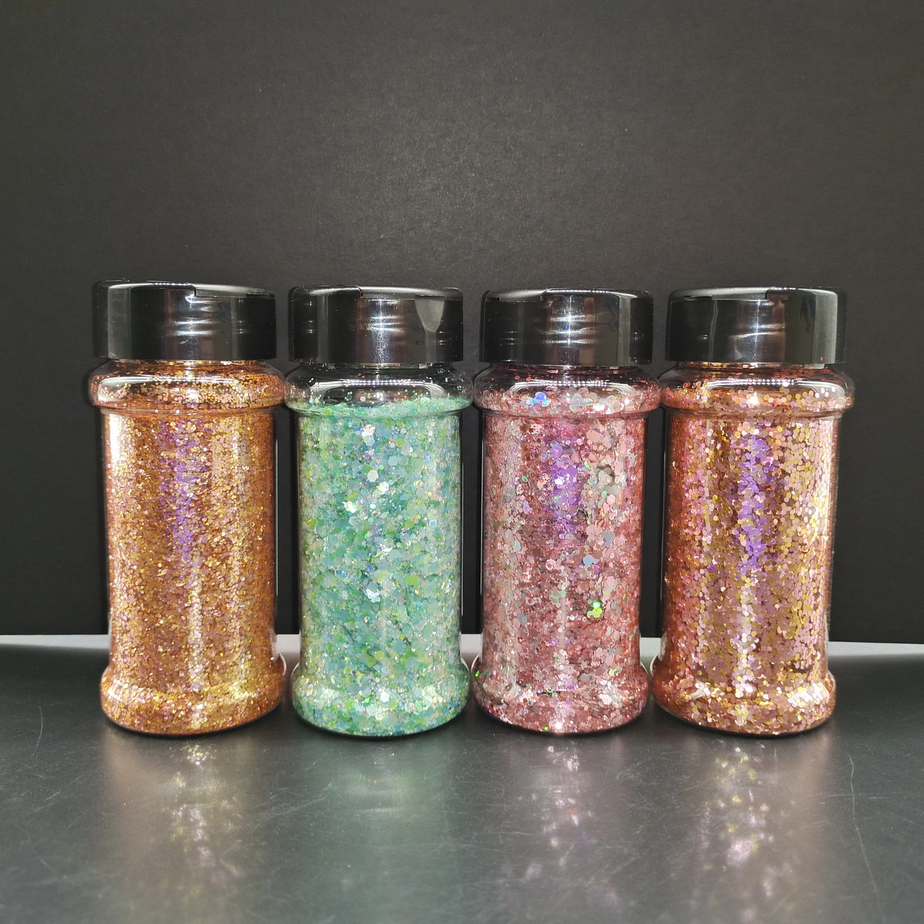 2OZ Glitter Shaker Jars Wholesale Color Change In Sun Chunky Glitter ...
