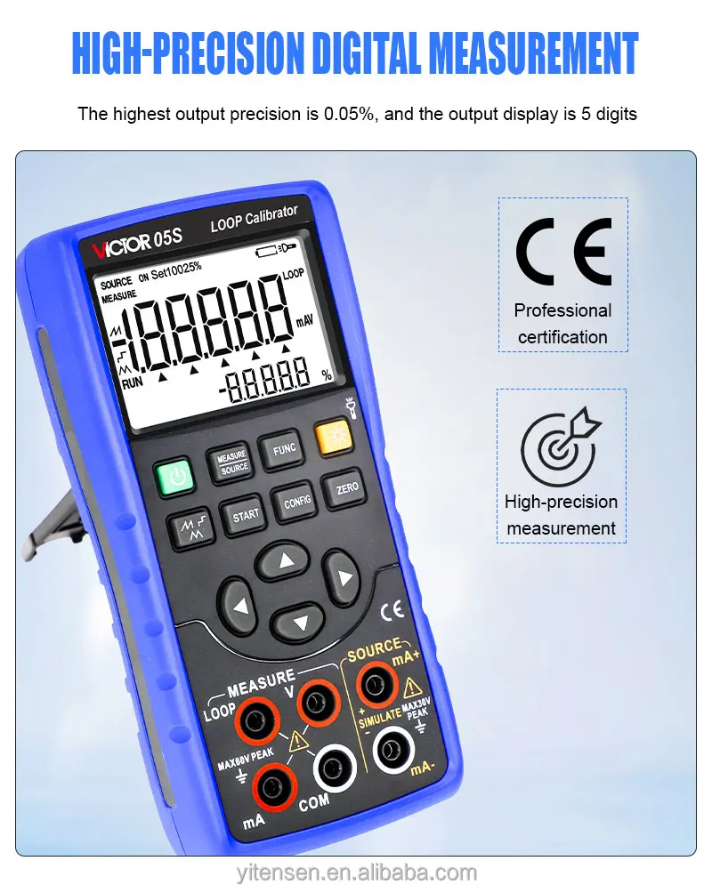 VICTOR 05S Multifunction Loop Process Calibrator - 0.05% Accuracy