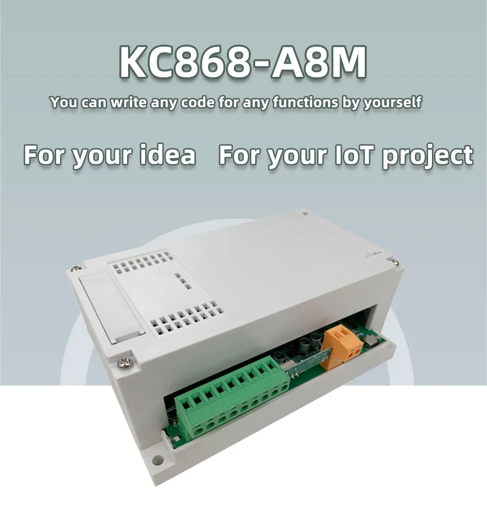Kc868-a8m 8 Channel Esp32 Wifi Rs232 Usb Ethernet Relay Module Adc Dac Rf 433m Temperature ...