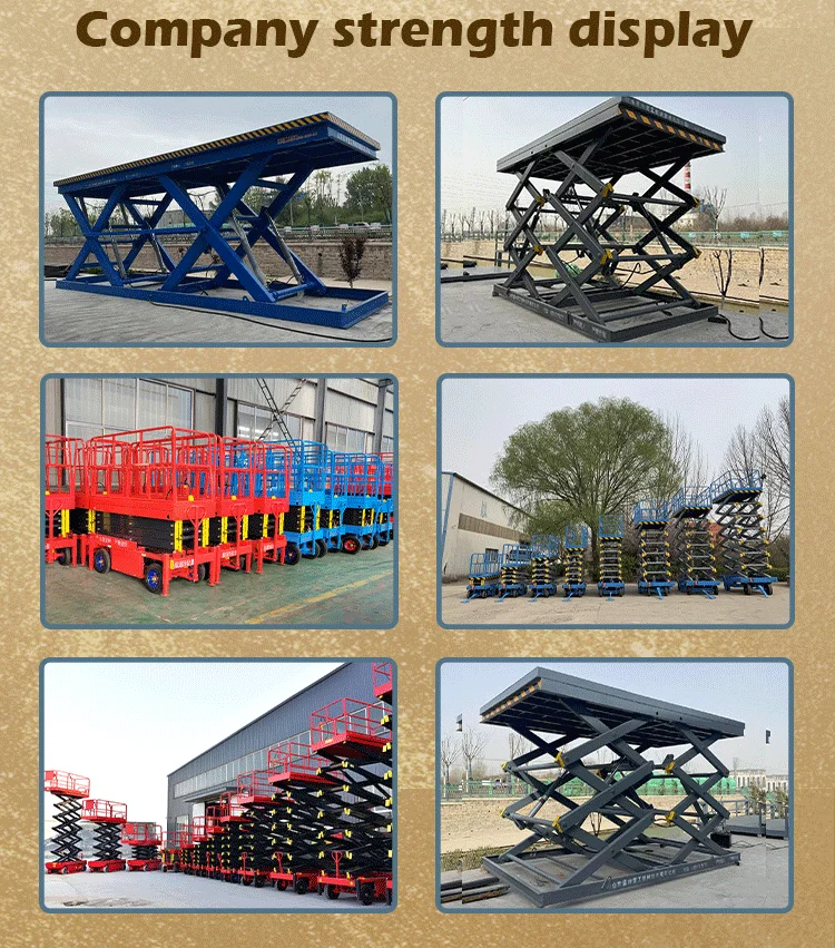 Manual Hydraulic Fixed Pallet Scissor Motor Scaffolding