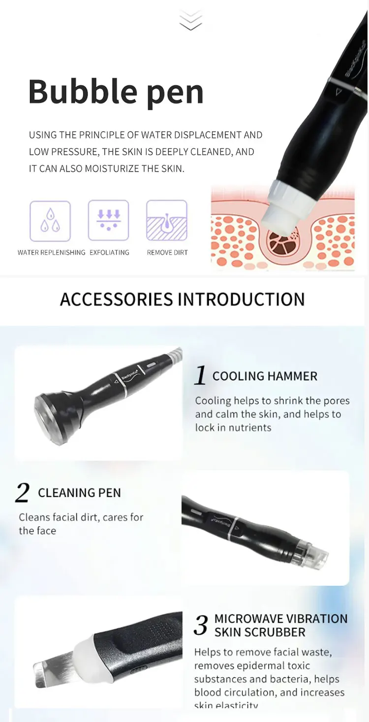 Hydro Oxygen Facial Machine 12 In 1 Aqua Peel Black Pearl Skin ...