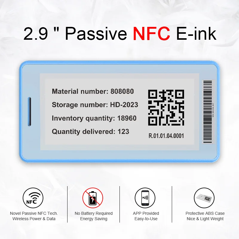 Picksmart NFC ESL 2.9 Batteryless Smart Card Esl Electronic Shelf Label Digital E-ink Display ...