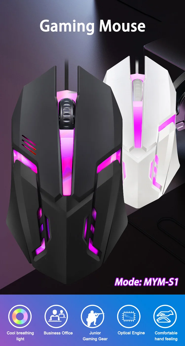 2022 Cheapest Rgb Backlit Gaming Mouse 3 Buttons Wired Optical Gamer Mouse For Windows Pc ...