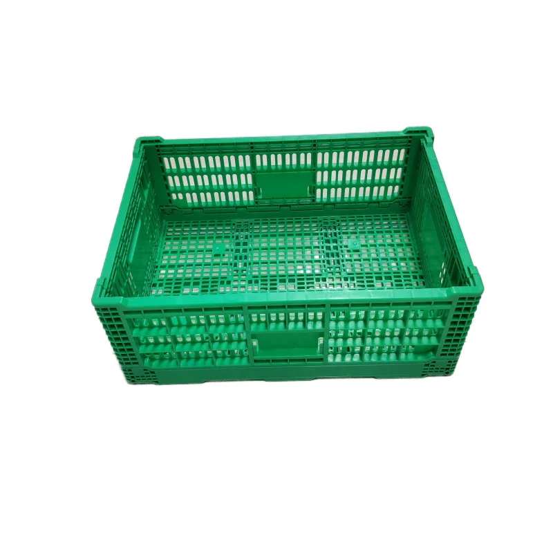 Perforated Plastic Crates Storage Basket Folding Container Transport ...