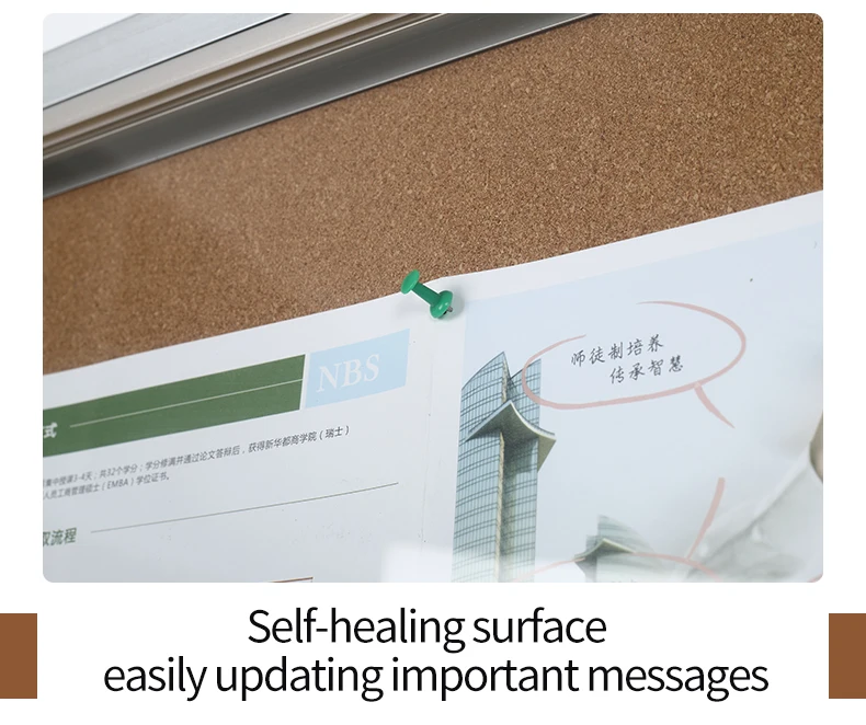 KBW Sliding Glass Door Public Notice Board - Lockable Bulletin