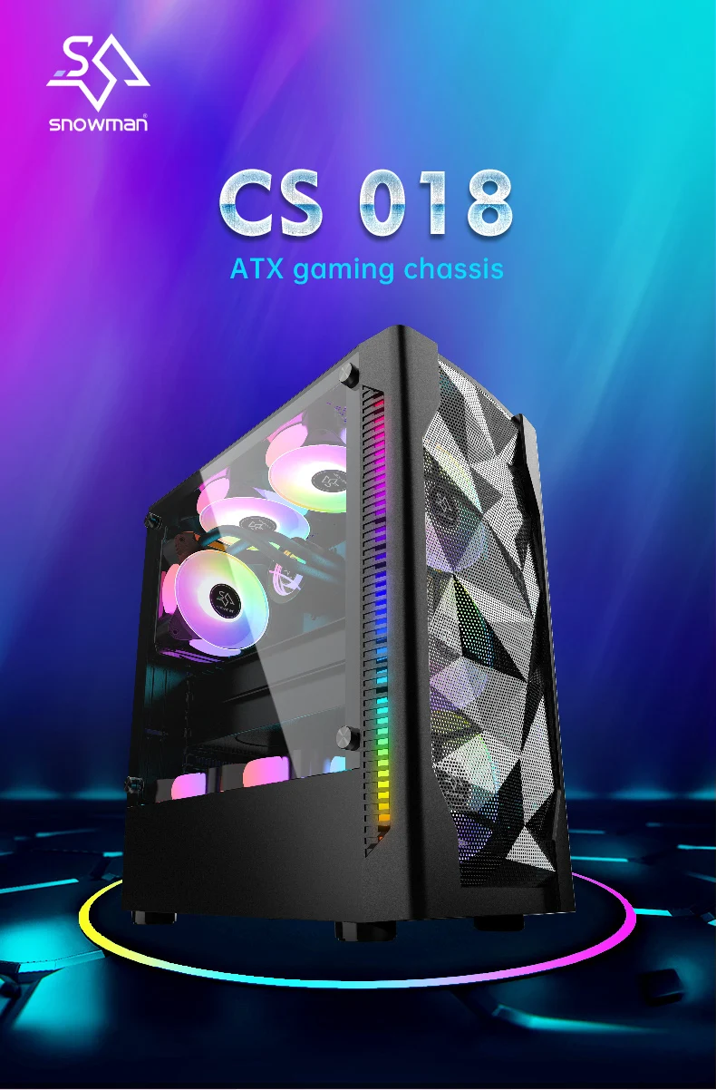 Snowman Custom PC Case - ATX Gaming Computer Chassis