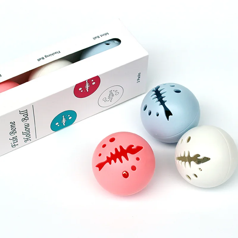 Cat Toy Combination Fishbone Ball Cat Bell Mint Glow Toy Cat ...