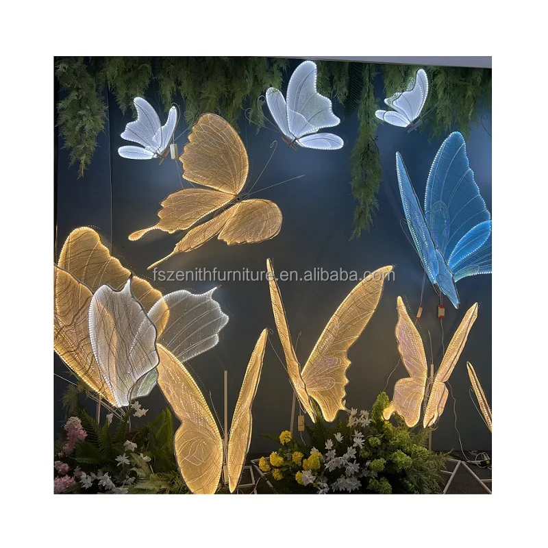Wedding Butterfly Decorations - Large LED Butterfly Lamps