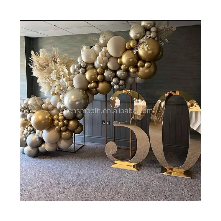 Wedding Birthday Custom Giant Gold Mirrored Acrylic Numbers
