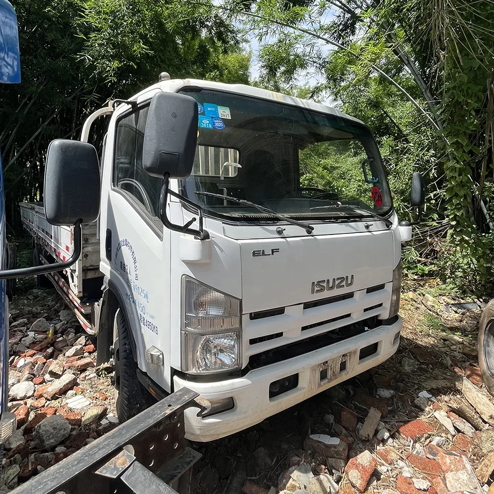 Used Isuzu Trucks 4x2 Light Truck Cargo Van Truck Japan Diesel Engine ...