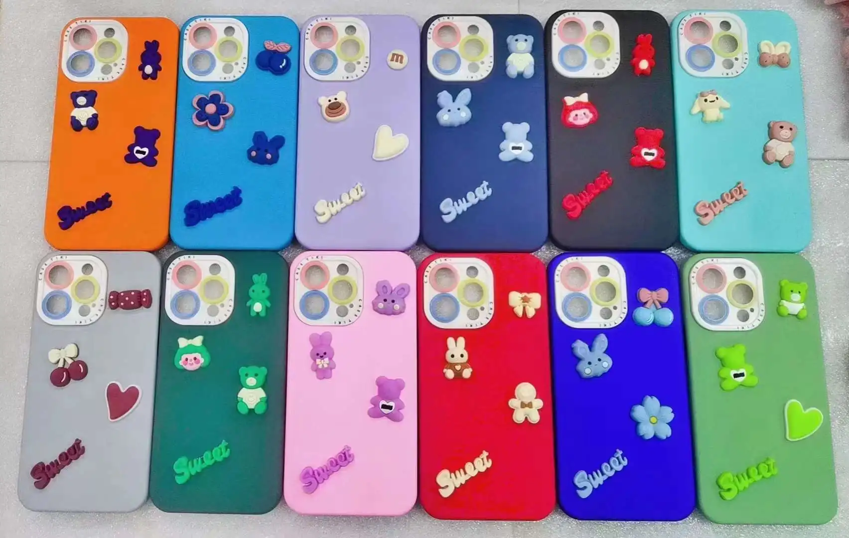 Factory Customize Wholesale Glitter Design Epoxy Phone Case With Lens ...