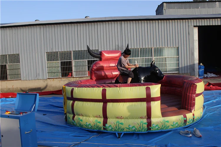 Commercial Castle Bounce Houses Inflatable Mechanical Rodeo Bull Red ...