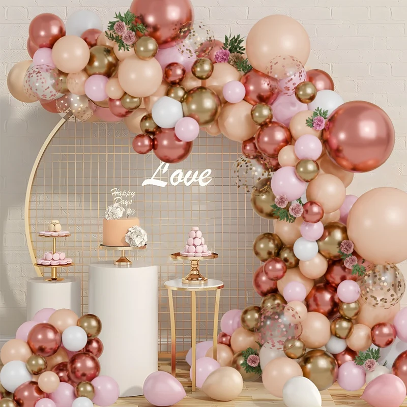 Wholesale Party Balloons Garland Arch Kit Pink Latex Balloon Arch Set ...