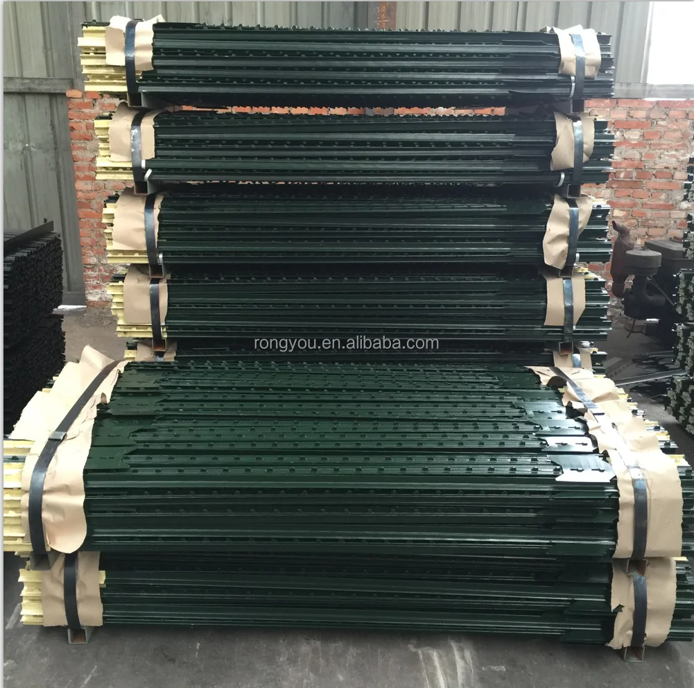 American Farm 6 Ft T-Post Steel Studded T Post Metal T Farm Fence Posts ...