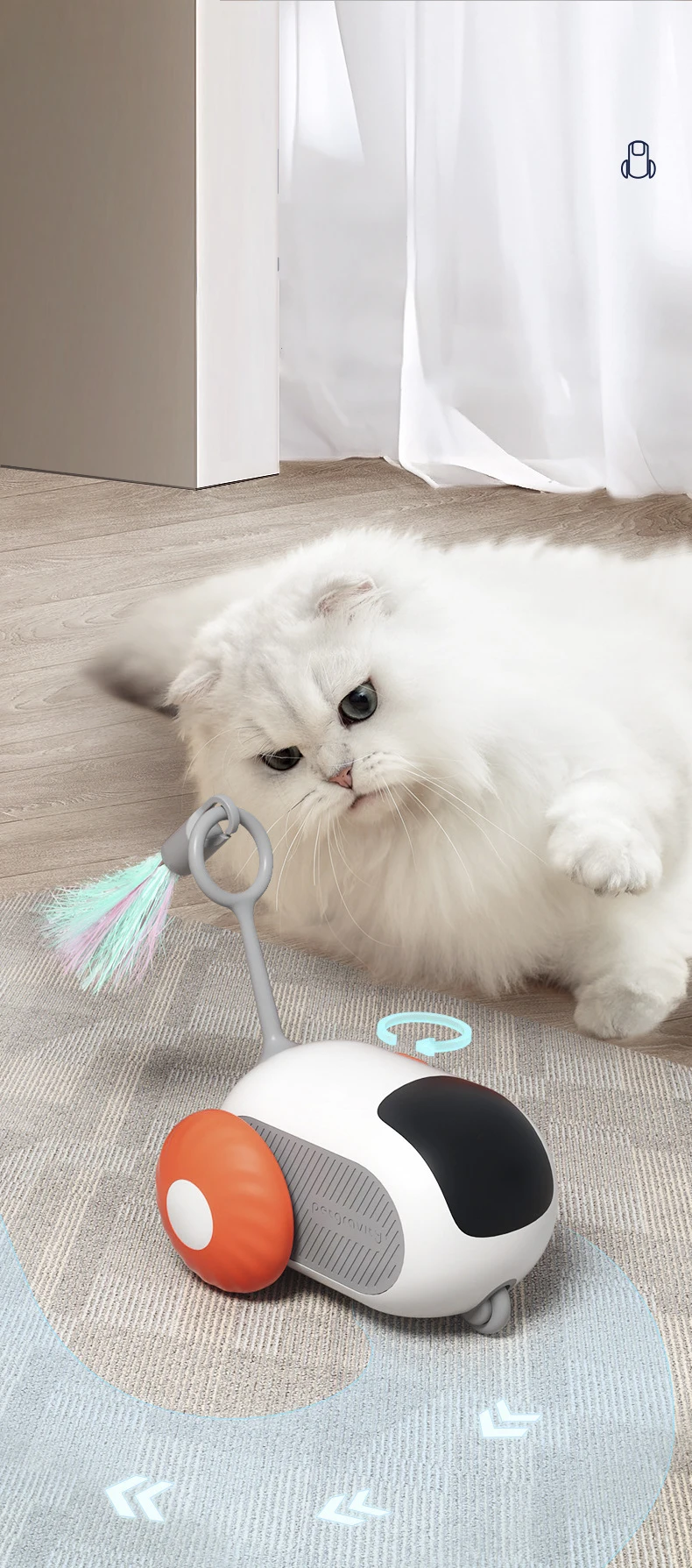 Interactive Toy Cat USB Charging Cat Teasing Toy Intelligent Remote ...