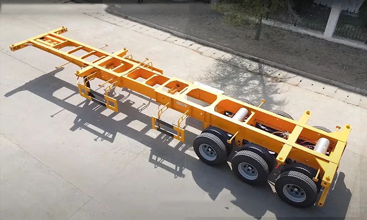 Slider Retractable Skeletal Trailer - 40ft Semi-trailer