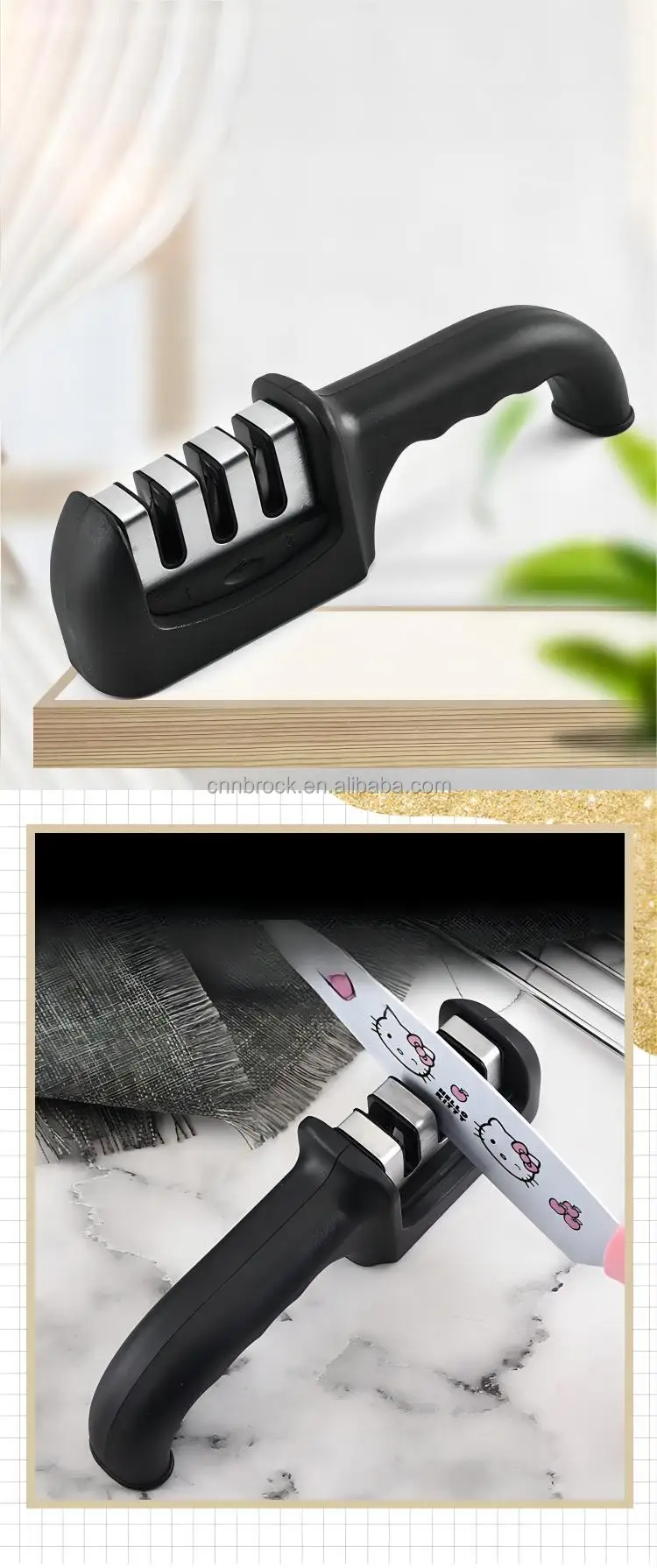 3 in 1 Kitchen Knife Sharpener - Multi-Grit & Eco-friendly