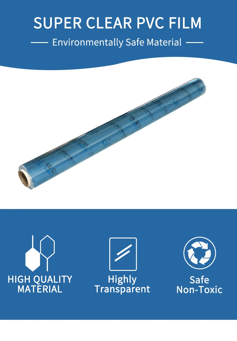 Flexible Soft PVC - Transparent Plastic Rolls for Packaging