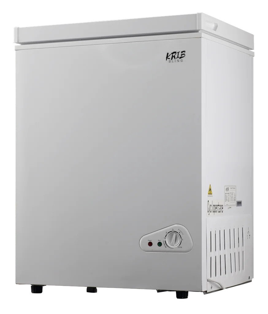 5.3 Cu Ft Single Door Chest Freezer Direct Cooling Small Deep Freezer ...