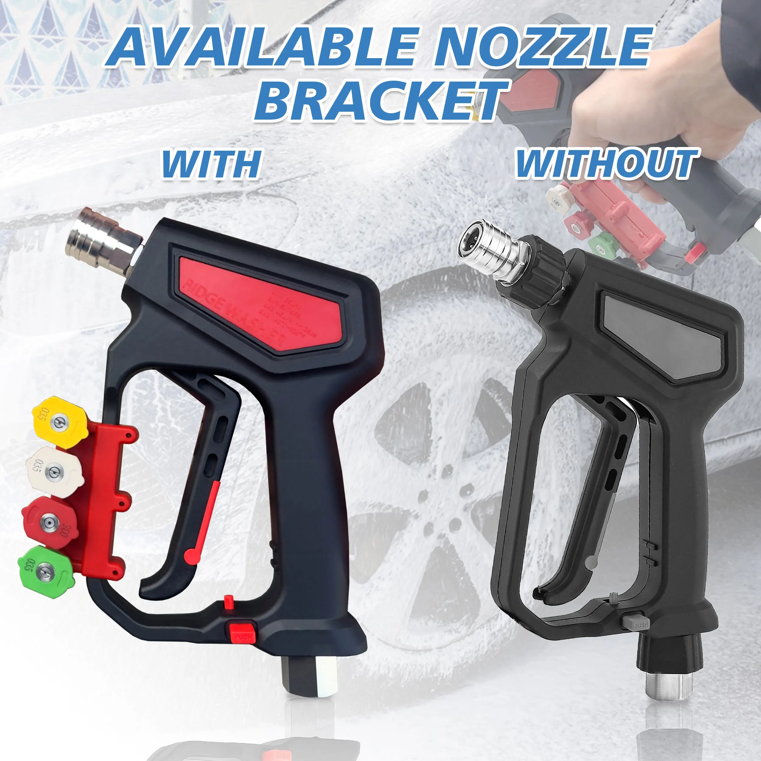Pressure Washer Short Gun Swivel - 360 Rotation Power Trigger