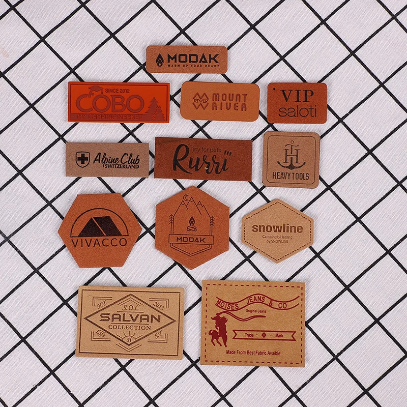 Custom Logo Embossed Pu Patch Real Genuine Leather Patches For Hats ...