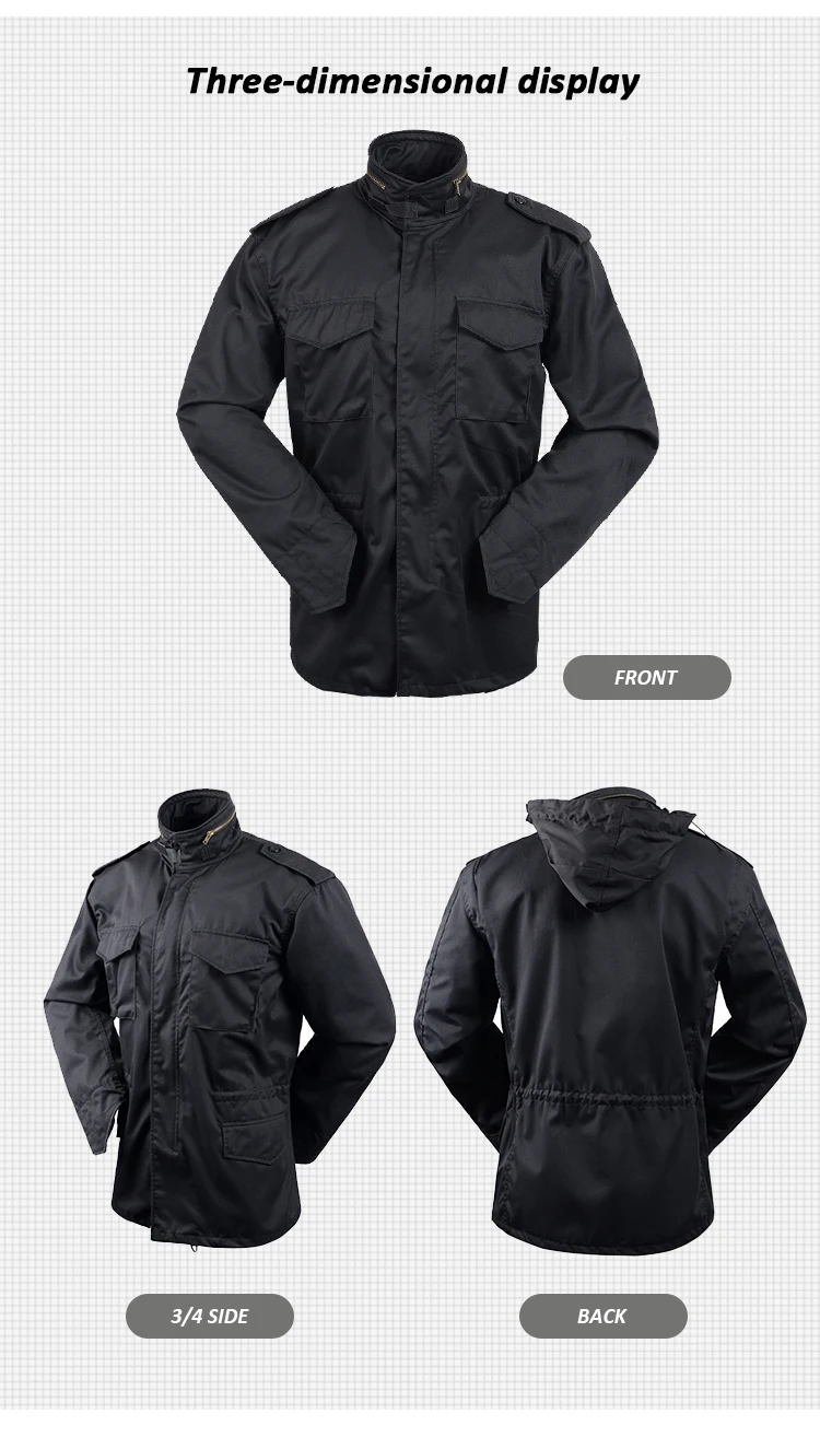 Plain Color M65 Jacket - Tactical Combat Winter Jacket