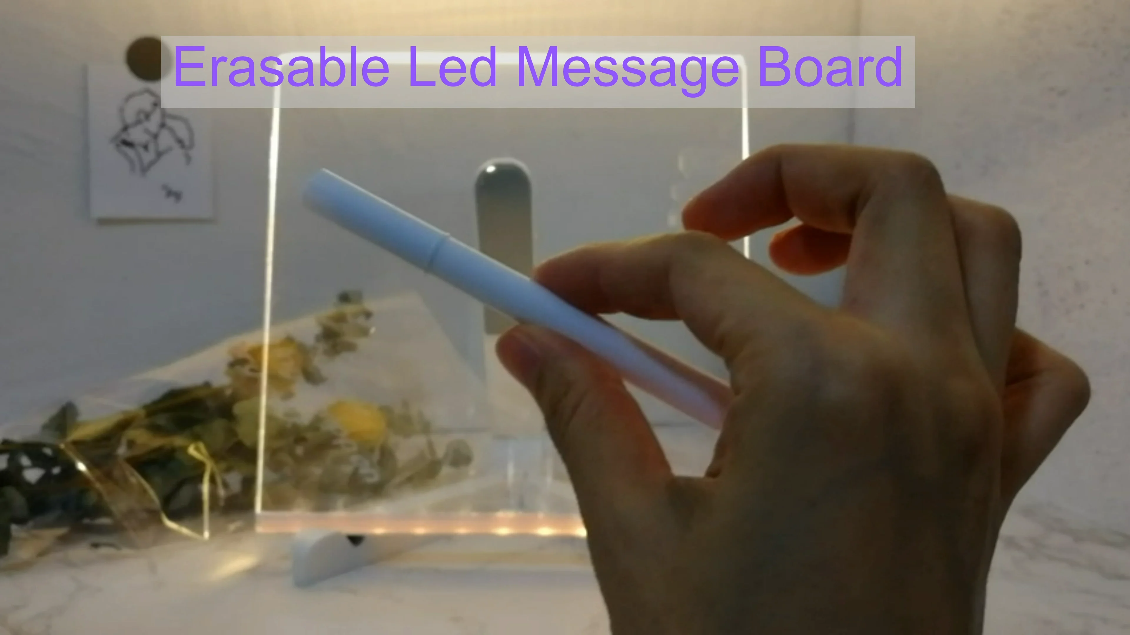 Children Erasable Transparent Luminous Message Board Led Light ...