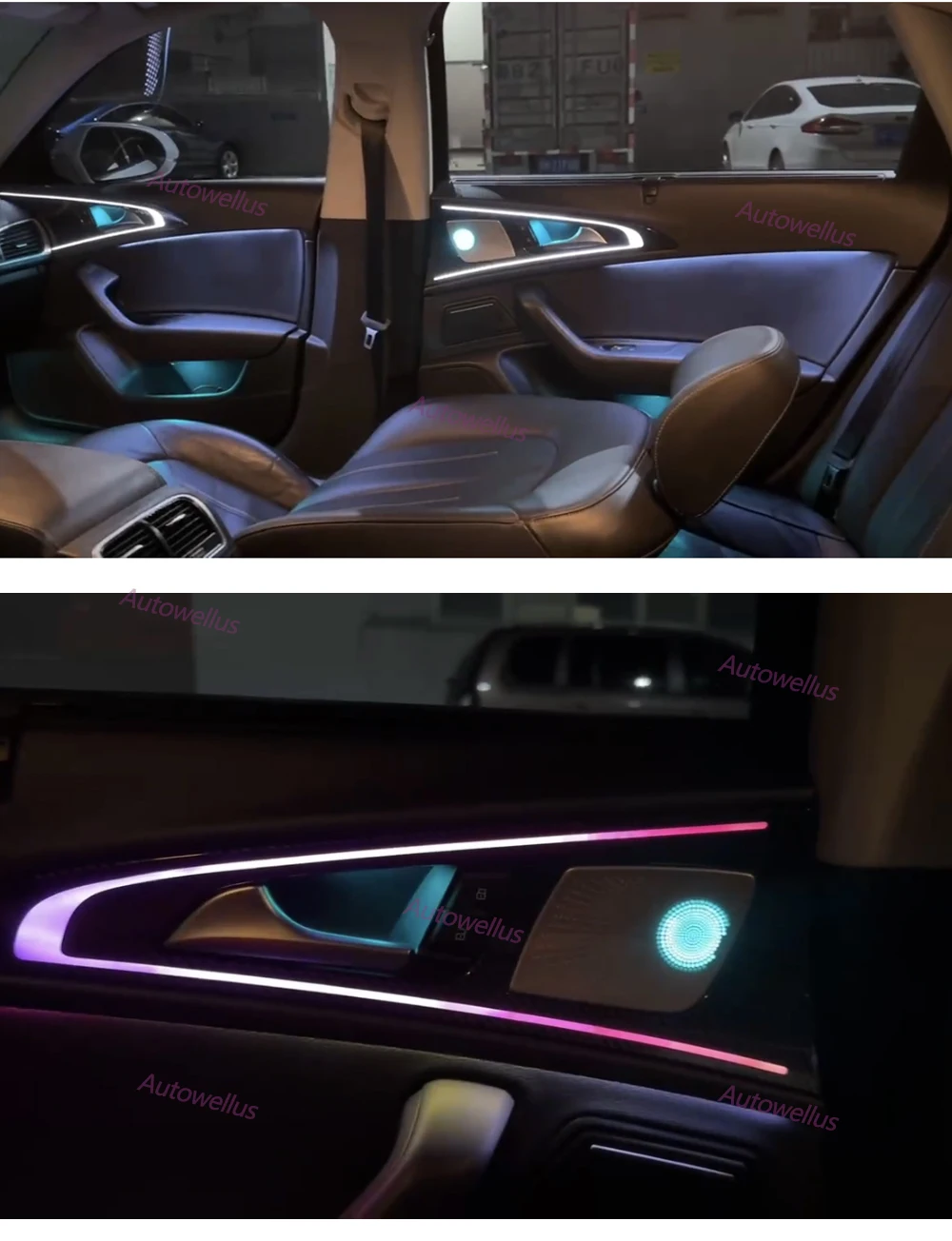 For Audi A6 A6L A7 C7 2012-2018 MMI APP Control Auto Decorative Ambient Light Car Saddle LED ...