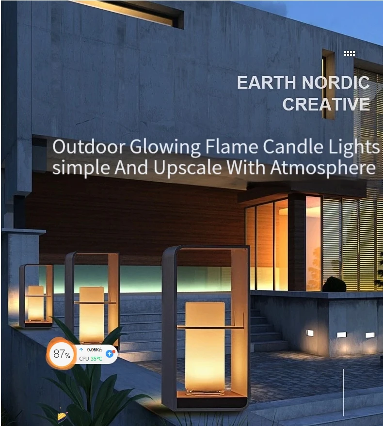 Modern Outdoor Led Bollard Light Decoration Lighting For Garden Ip65 Waterproof Lawn Lights ...