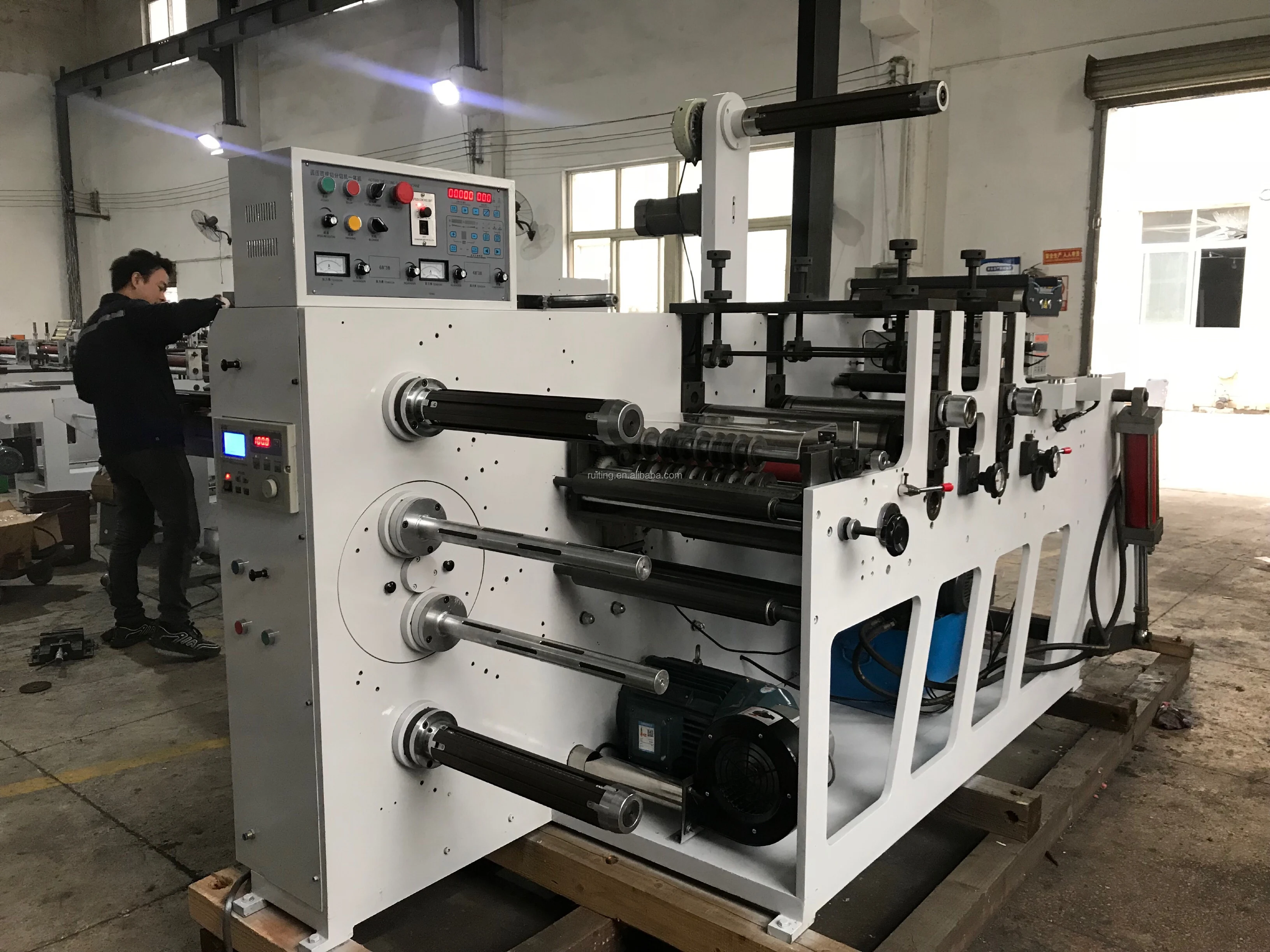 Label Slitter Rotary Die Cutting Machine Two Die Cut Station Price For ...