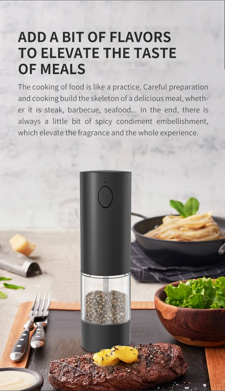 Cheap Mini Portable Electric Salt & Pepper Grinder Mills Set