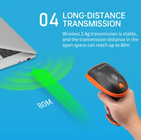 V6 Faster scanning 2D Wireless QR Code scanner With Base for Industry ...