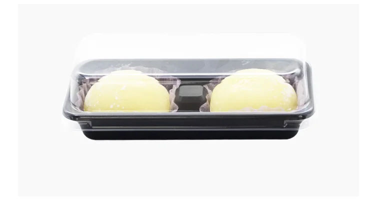 Rpet Large Rectangle Recyclable Food Grade Plastic Cake Box Bread Food Container Take Away Clear ...
