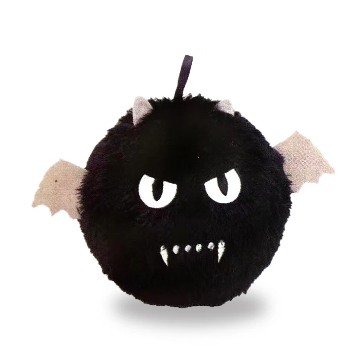 Happy Halloween Balloons Fuzzy Soft Monster Face Inflatable Bounce And ...