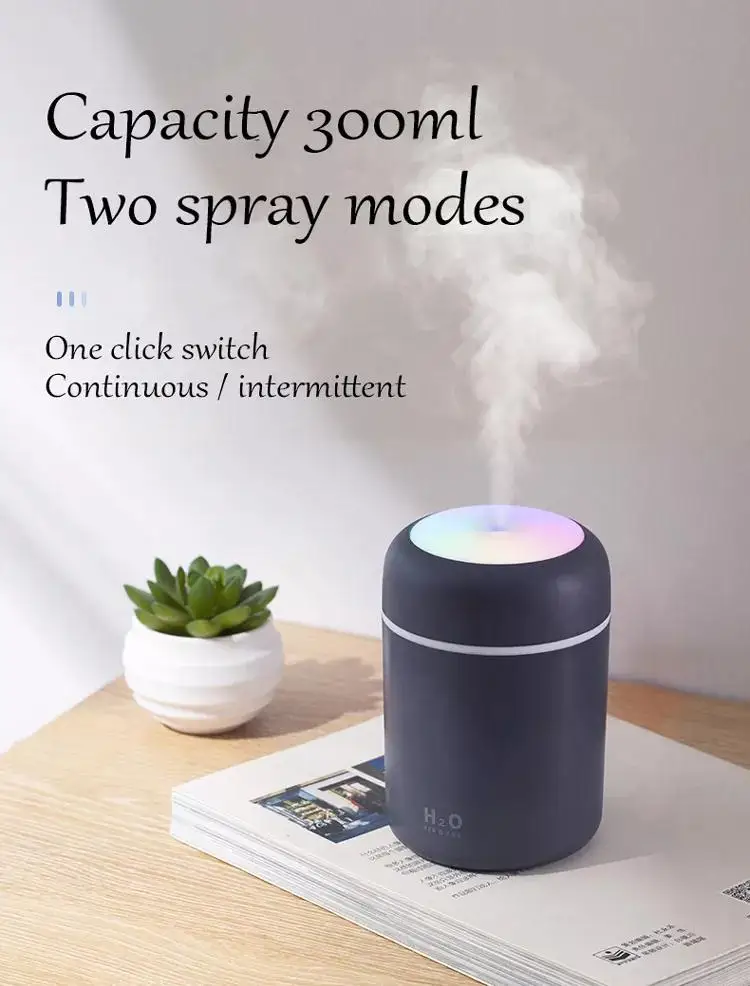2022 Hot Selling Mini Colorful Light H2o Humidifier Diffuser Household ...