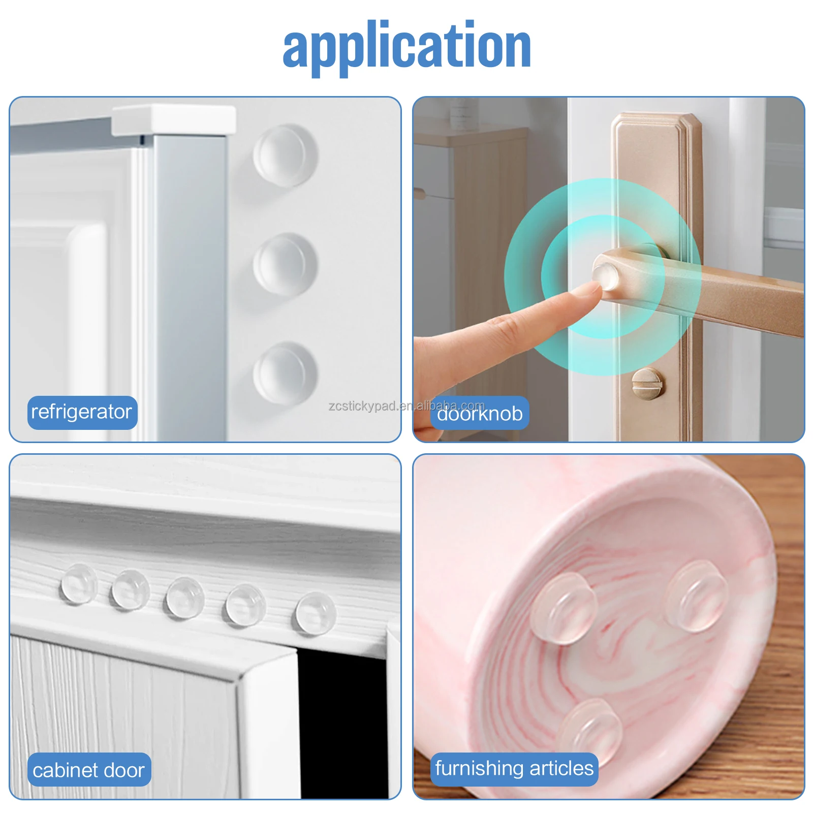 Silicone Furniture Bumper Pads - Sound Isolation & Anti-vibration