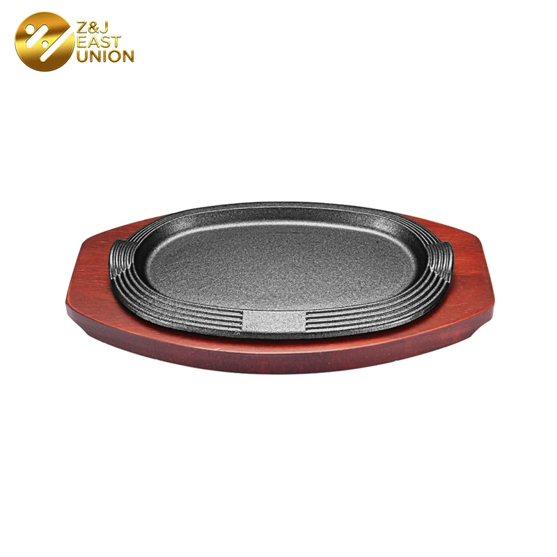 Korean Cast Iron Barbecue Sizzle Plate - Durable & Versatile