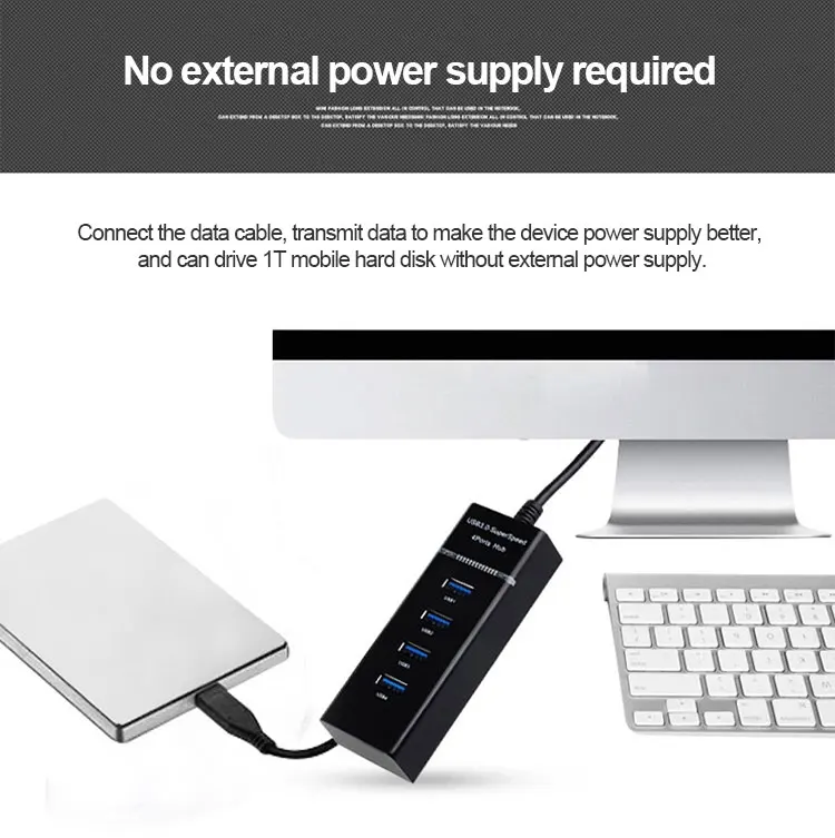 4 In 1 Ports Desktop Hub Splitter High Speed Pc Usb3.0 4port Adapter ...