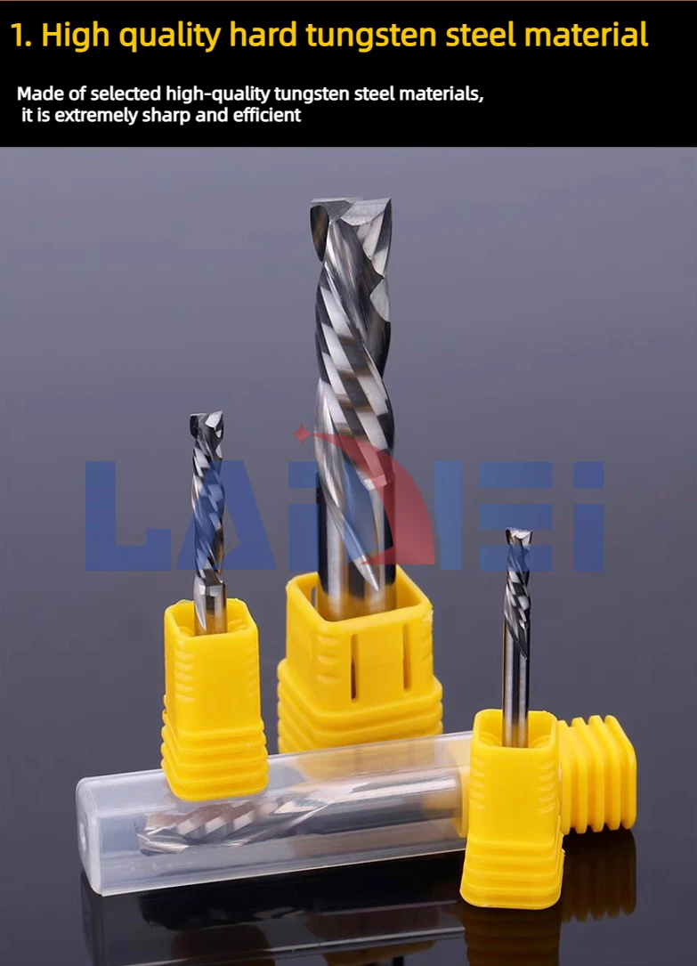 End Mill Milling Tool Carbide Compression End Mill Wood Milling Cutter ...