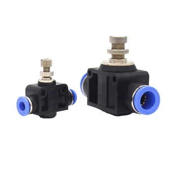 6mm Air Flow Control Valve With Push To Connect Fitting Union Straight ...