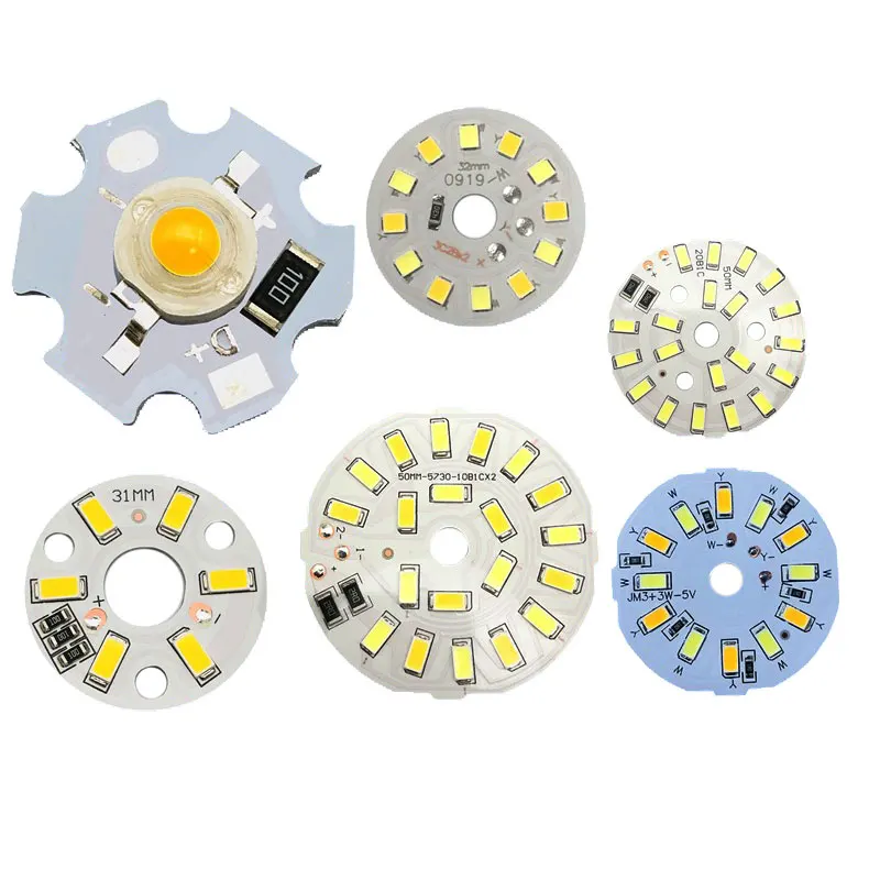 DC 5V 3W LED Light Source Board 31mm OD/10mm Aluminum PCB SMD5730 White ...