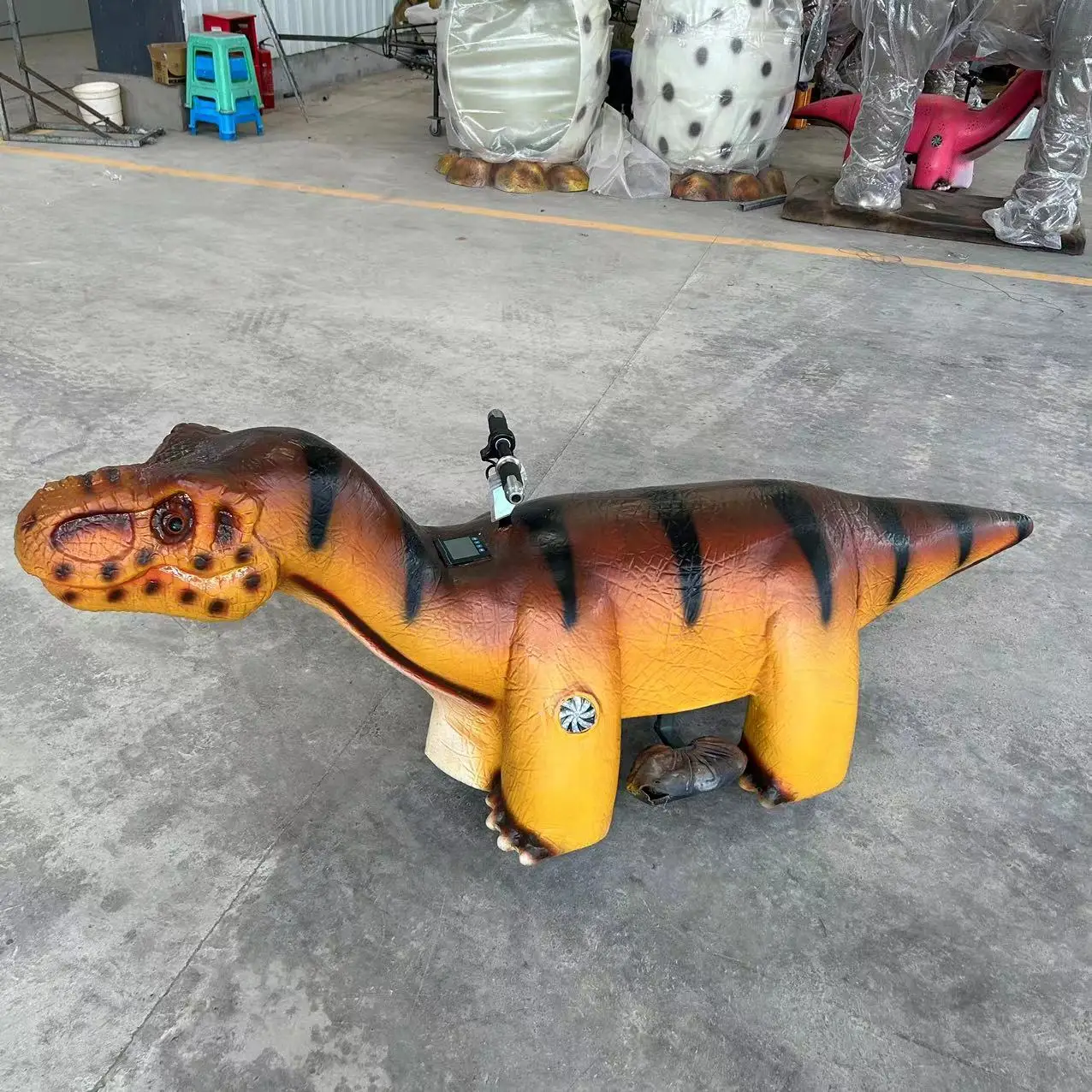 Token Coin Operated Electric Dinosaur Ride Car - Fun & Education