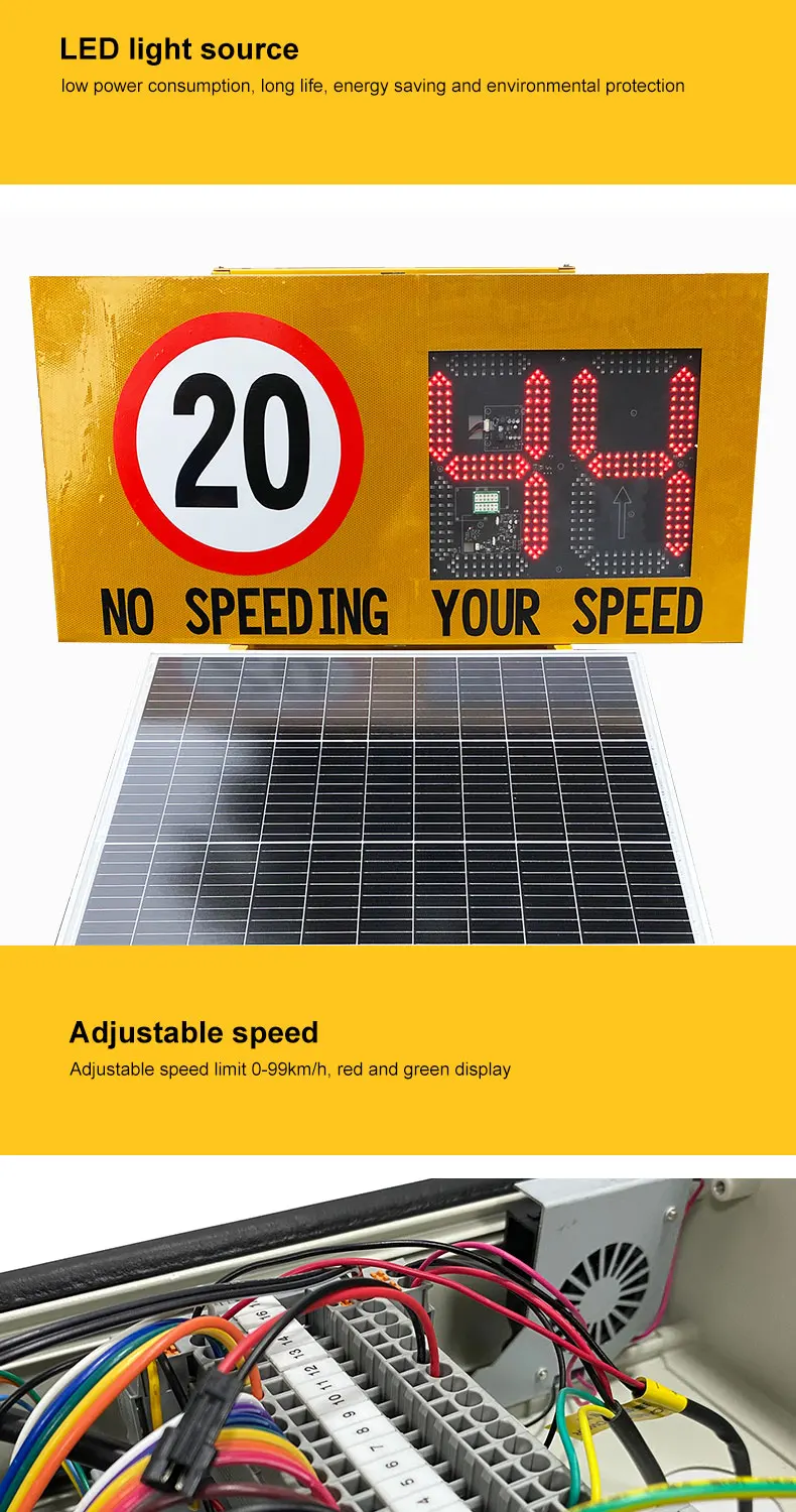 Csp10 Two-way Box Radar Speed Display With Built-in Battery Power ...