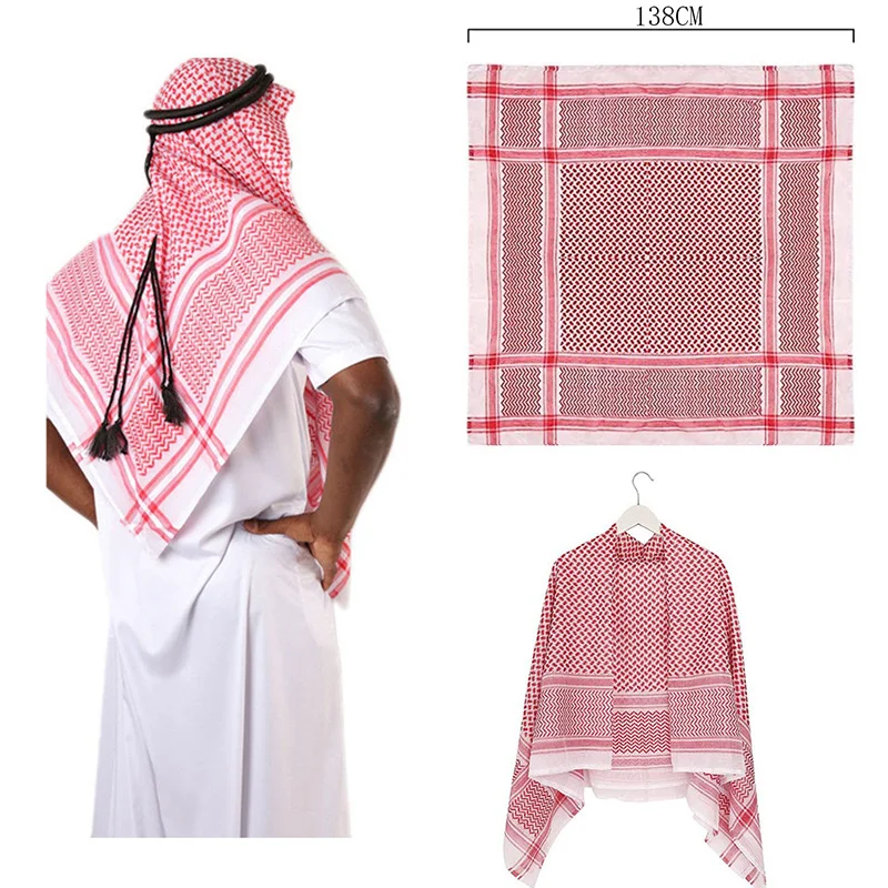 Keffiyeh Men's Arab Shemagh Head Scarf Ghutra Keffiyeh Middle East ...